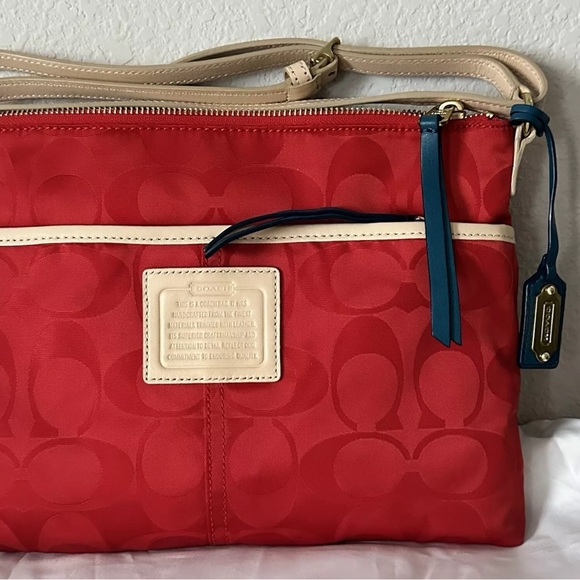 Bags | Coach Legacy Weekend Colorblock Signature Nylon Hippie Swing Bag ...